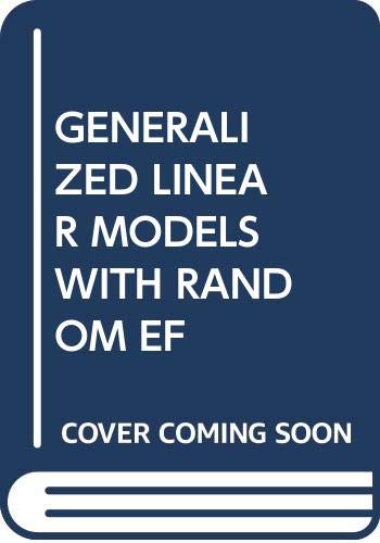 Generalized Linear Models With Random Ef Buy Online At Best Price In 0576