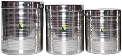 Buy Sumeet Stainless Steel Vertical Canisters/Ubha Dabba/Storage ...