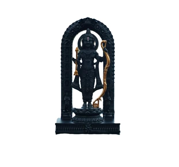 Buy Samriidhhii Ram Lalla Black 2D Idol Ayodhya Wooden Sticker Statue ...