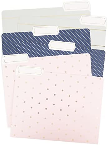 Amazon.com : U Brands Classic Chic Fashion File Folders, 1/3 Cut ...