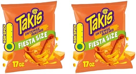 Amazon.com: Takis Intense Nacho 17 oz Fiesta Size Bag, Cheese Flavored ...
