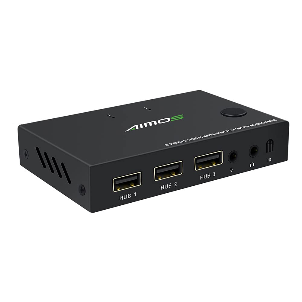 4K*2K@30Hz Switch 2 in 1 Out USB Switcher Selector with Remote Control ...