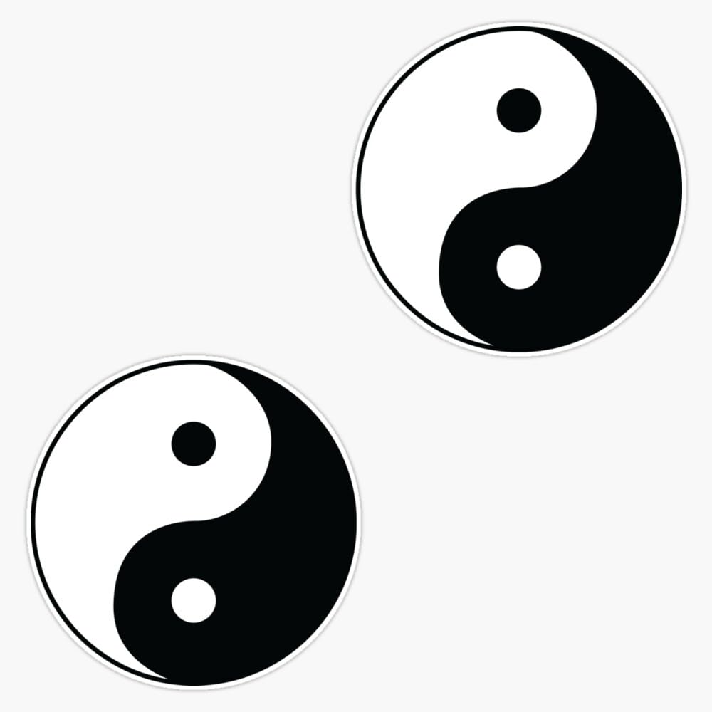 Amazon.com - Yin Yang - 2 Black Yin Yang Symbol Sticker Vinyl ...