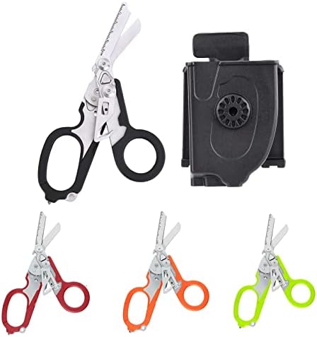 Rescue Emergency Multitool Shears with Folding Scissors, 6 in 1 First ...