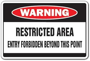 SignMission Restricted Area Warning Decal no Entry Keep Out Decals do ...
