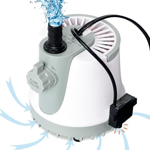 MSELTOS 1/20HP 660 GPH Automatic Small Sump Pump 8.2 ft Max Head 110V ...