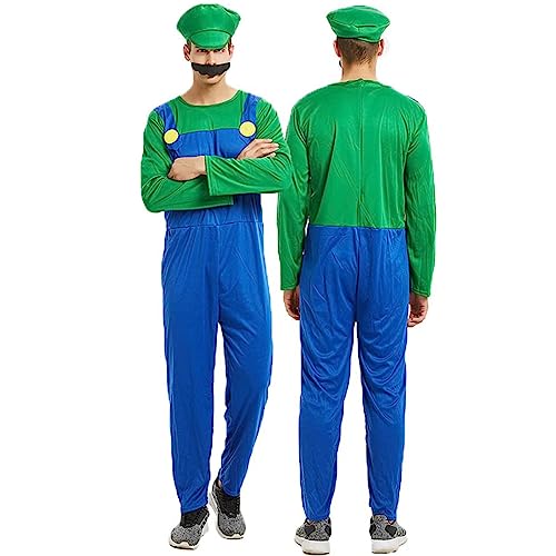 YIYUANIJI Super Bro Classic Fancy Dress Costume,Halloween Cosplay Fancy ...