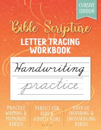Amazon.com: Bible Verse Cursive Handwriting Practice Book ...