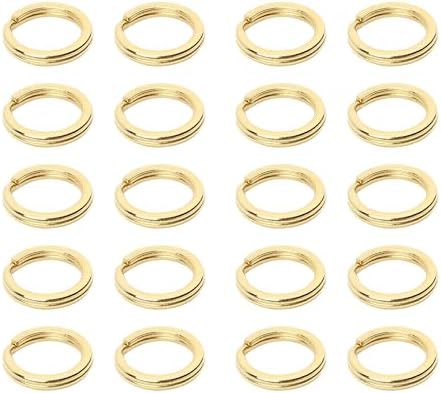 Amazon.com: 20PCS Brass Flat Split Key Rings, 15mm (0.59") Diameter ...
