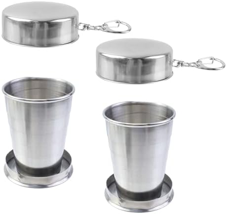 Amazon.com : MY MIRONEY 2PCS Stainless Steel Collapsible Cup Telescopic ...