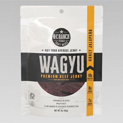 Amazon.com: R-C Ranch - Wagyu Beef Jerky - Honey Jalapeno 3oz : Grocery ...