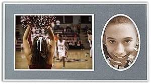 Amazon.com - Player/Team 10x8/5x7 Gray Cardstock double photo frame ...
