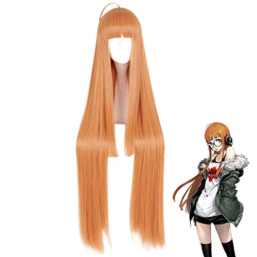 Amazon.com: Anime Persona 5 Futaba Sakura Wig Cosplay Costume Women ...