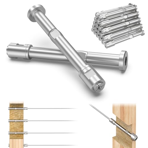 Snapklik.com : 20 Pack Swageless Cable Fittings For 1/8 Cable Railing ...