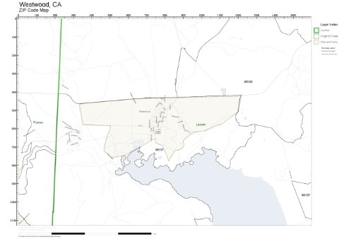 ZIP Code Wall Map of Westwood, CA ZIP Code Map Laminated: Amazon.com ...