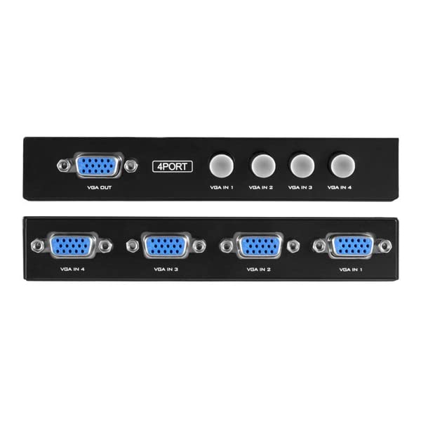 ONSITESOLUTION 4 Port VGA Splitter Sharing Switch Box / 1 Input 4 ...