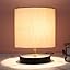 tu casa Modern Metal Table Lamp with Off-White Fabric Shade