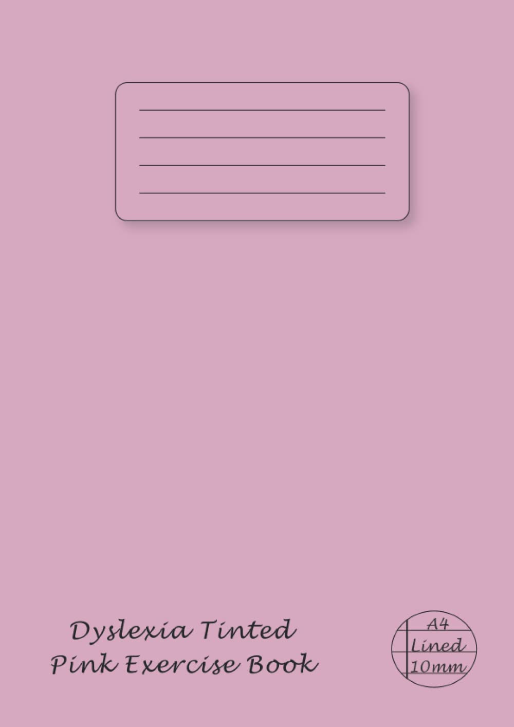 Dyslexia Tinted Exercise Book A4 10mm Lined - Pink: Visual Stress ...