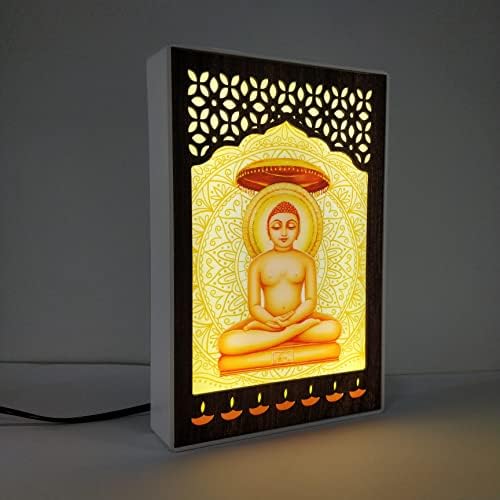 REGALOCASILA Shri Mahavir ji Photo Frames With Lights For Pooja Room ...