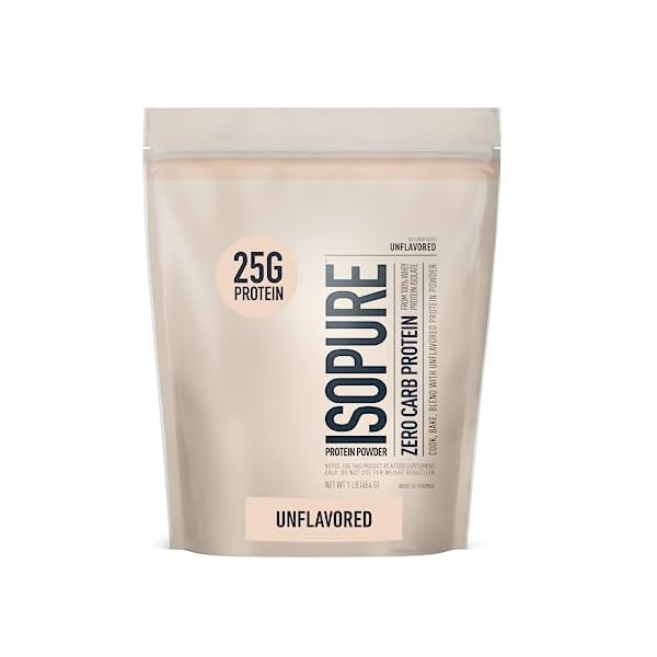 Isopure Unflavored Protein, Whey Isolate, with Vitamin C & Zinc for ...