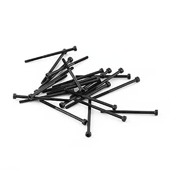 M3 Black Hex Socket Cap Head Screw Bolt Set (24pcs), High Strength ...