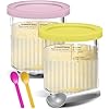 Amazon.com: 24 oz Deluxe Creami Pints and Lids for Ninja - 2 Pack 11-in ...