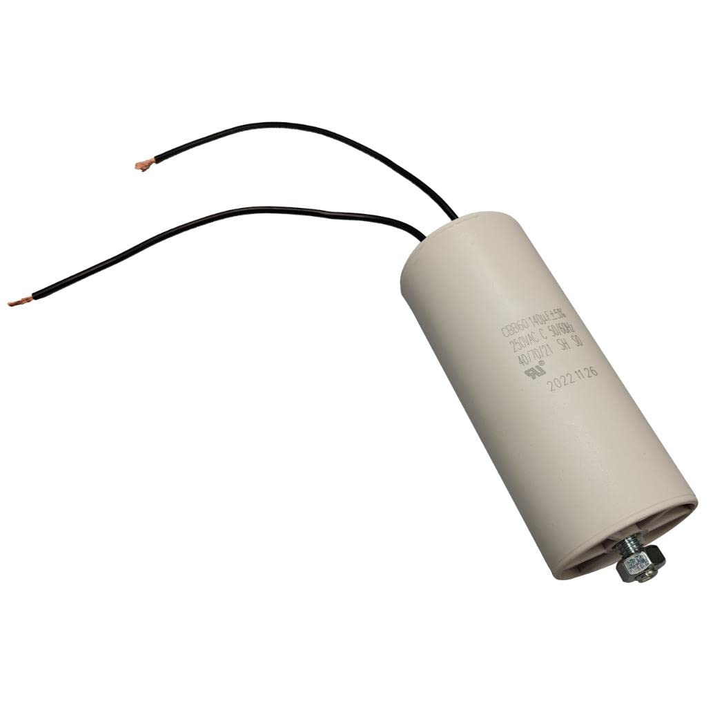 COCAPCO 250VAC 140uF 140MFD CBB60 Motor Run Capacitor 2 Wires 140 uF ...