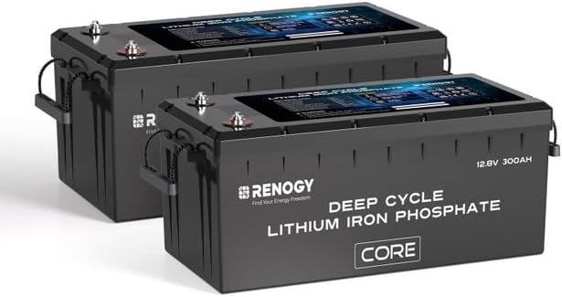 Renogy (2 Pack) 12V 24V 48V 300Ah LiFePO4 Core Series Deep Cycle ...
