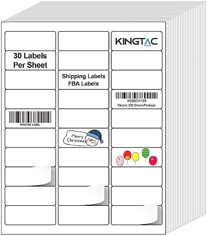 Amazon.com : Amazon Basics Rectangular Fast Peel Address Labels for ...