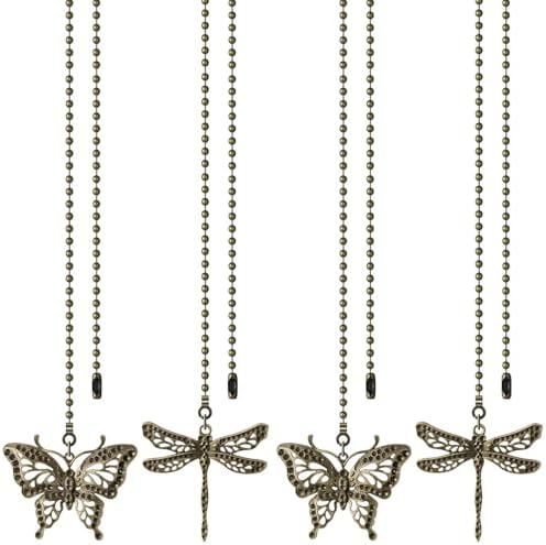Amazon.com: QLXHBOT 4Pcs Ceiling Fan Pull Chain Set,Decorative Fan Pull ...