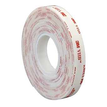 Amazon.com: 3M VHB Heavy Duty Mounting Tape 4950, 7/8" x 5 yards, White, Double-Sided, Permanent ...