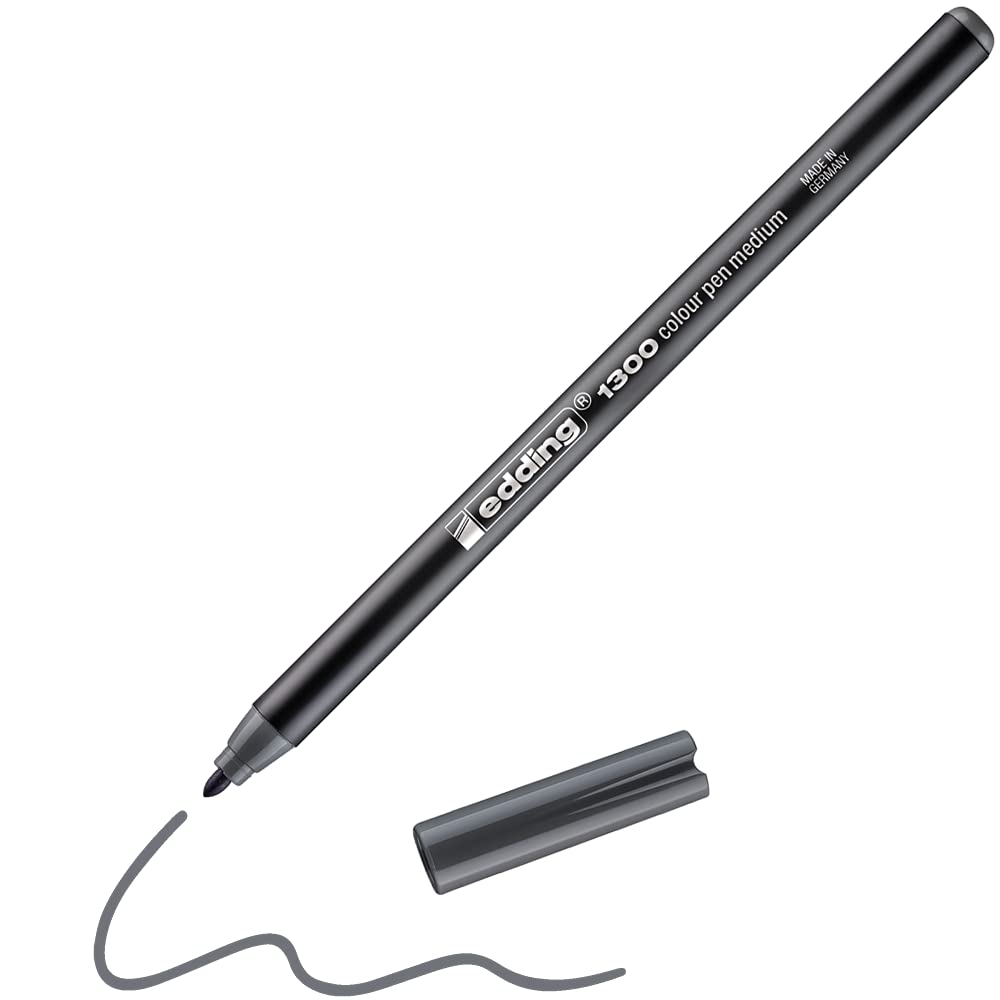 Amazon.com: edding 1300 colour pen medium - grey - 1 pen - round nib 2 ...