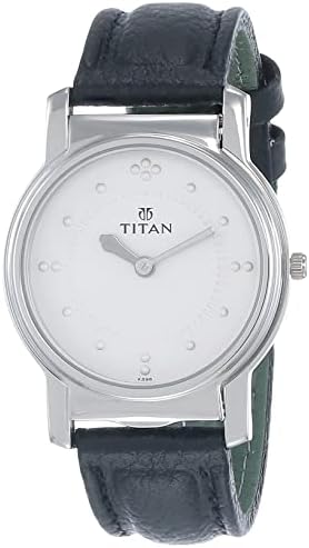 Titan Karishma Zing Quartz Analog Black Dial Leather Strap Watch for ...