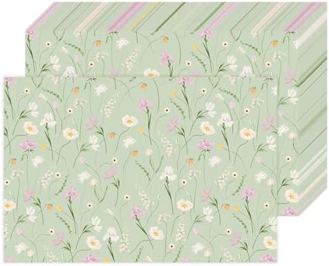 Amazon.com: AnyDesign 50 Pack Lavender Paper Place Mats Purple Flower ...