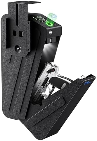 Amazon.com: Gun Safe for Handgun, Biometric Bedside Pistol Drop Down ...