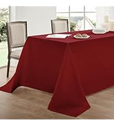 Amazon.com: Aocoz Rectangular Tablecloths 90x132 Inch 10 Pack White Polyester Table Cloths for ...