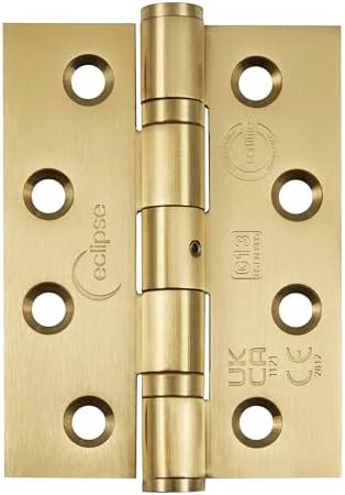 Eclipse Steel Ball Bearing Door Hinges, 4 Inch 102mm, Grade 11, Fire Rated, One Pair & Screws ...