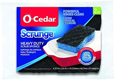 Amazon.com: O-Cedar Scrunge Heavy Duty Sponge For Non-Scratch 7.5 in. L ...