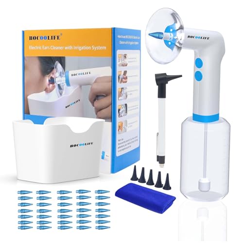 BOCOOLIFE Electric Ear Wax Removal, Ear Cleaning Kit, Ear Irrigation ...