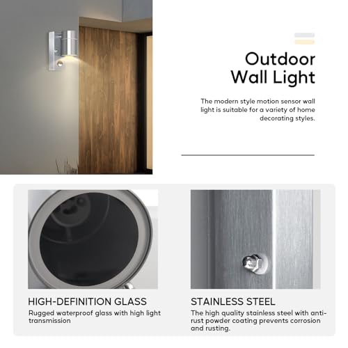 Kerry Outdoor Motion Sensor Wall Lights, Downward Outside Lighting ...