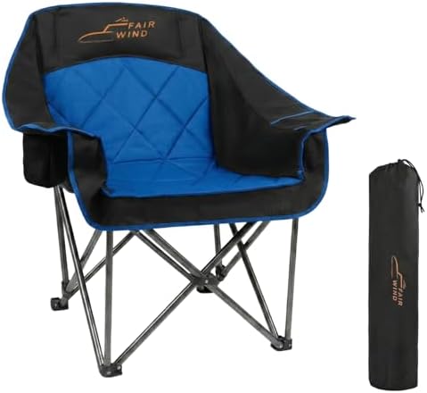 Amazon.com: FAIR WIND Oversized Padded Camping Chair Heavy Duty Quad ...