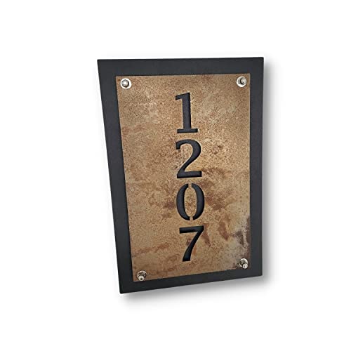 Amazon.com: Metal House Address Number Wall Sign or Yard Stake Layered ...
