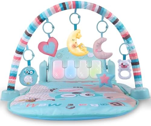 Amazon.com : dearlomum Baby Play Mat Baby Gym,Funny Play Piano Tummy ...