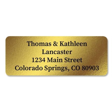 Amazon.com : Gold Foil Personalized Return Address Labels- Set of 144 ...