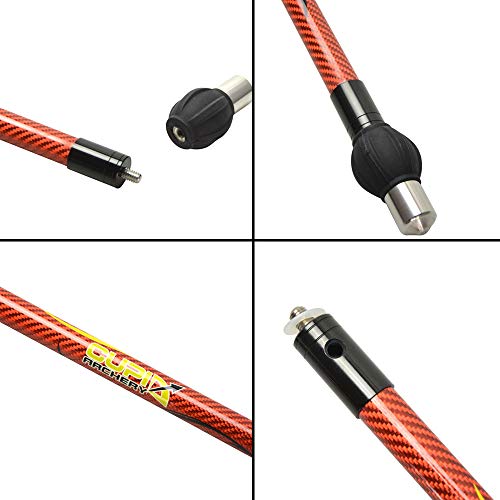 ZSHJGJR Archery Carbon Bow Stabilizer Rod 12" Balance Bar Side Rod ...
