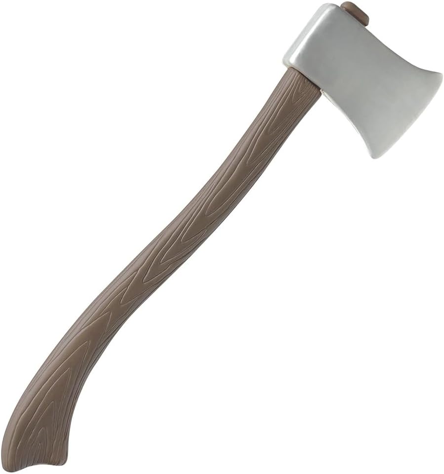 Amazon.com: Brown & Silver Plastic Axe (23") 1 Count - Lightweight ...