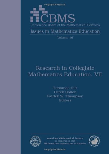 Amazon.com: Research in Collegiate Mathematics Education. VII (CBMS ...