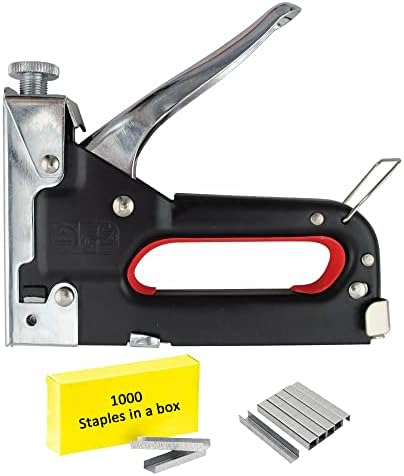 MEZON 3 in 1 Staple Gun Heavy Duty Hand Stapler Nail Tacker Gun U ...