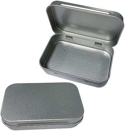 Tins Container,Tin Box Small Tin Boxes with Lids,Metal Rectangular Tin ...
