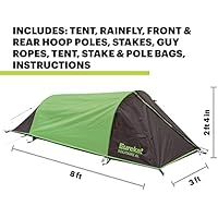 Eureka! Solitaire AL 1 Person, 3 Season, Camping and Backpacking Tent ...